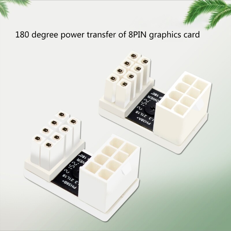 8Pin Female to 8PIN Male 180 Degree Angled Power Adapter Turn Connector ...