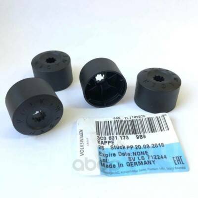 OEM FACTORY ORIGINAL 4X VW WHEEL NUT BOLT PLASTIC COVER LOCKING CAPS ...