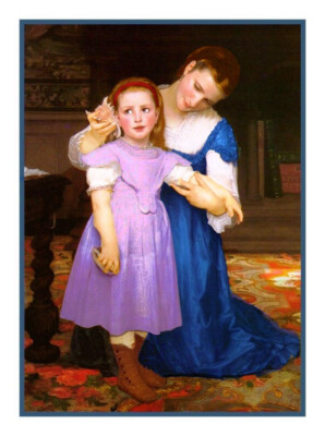 The Shell by Pre Raphaelite Wm A. Bouguereau Counted Cross Stitch ...
