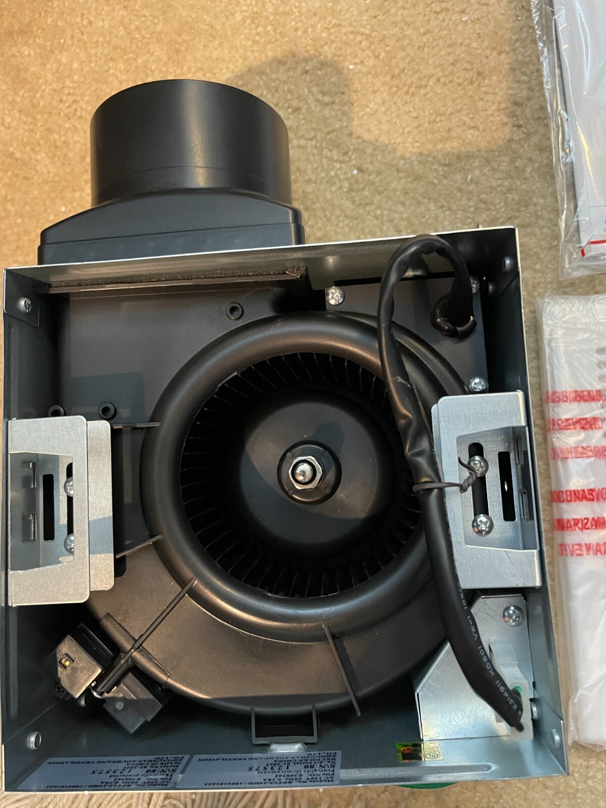 Hampton Bay BPT13-14HD 80 CFM Ceiling Mount Room Side Installation ...