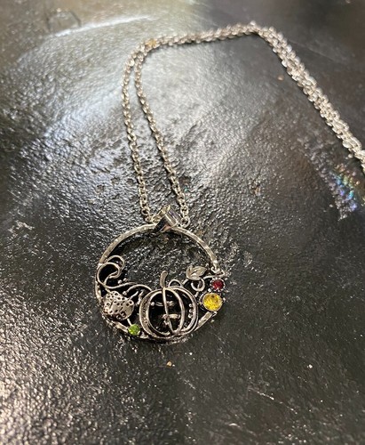 Autumn Fall Halloween Pumpkin Pendant Necklace with Gems Unique | eBay