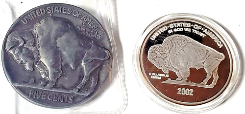 2002 USA Liberty Indian Head ~ Buffalo Commemorative Coin + Buffalo ...