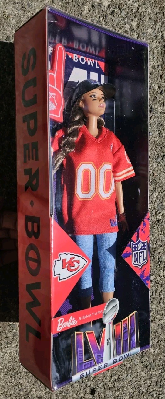 Barbie Signature NFL Super Bowl Champion Doll Kansas City Chiefs 2024 ...