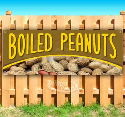 BOILED PEANUTS Advertising Vinyl Banner Flag Sign Many Sizes PRODUCE ...