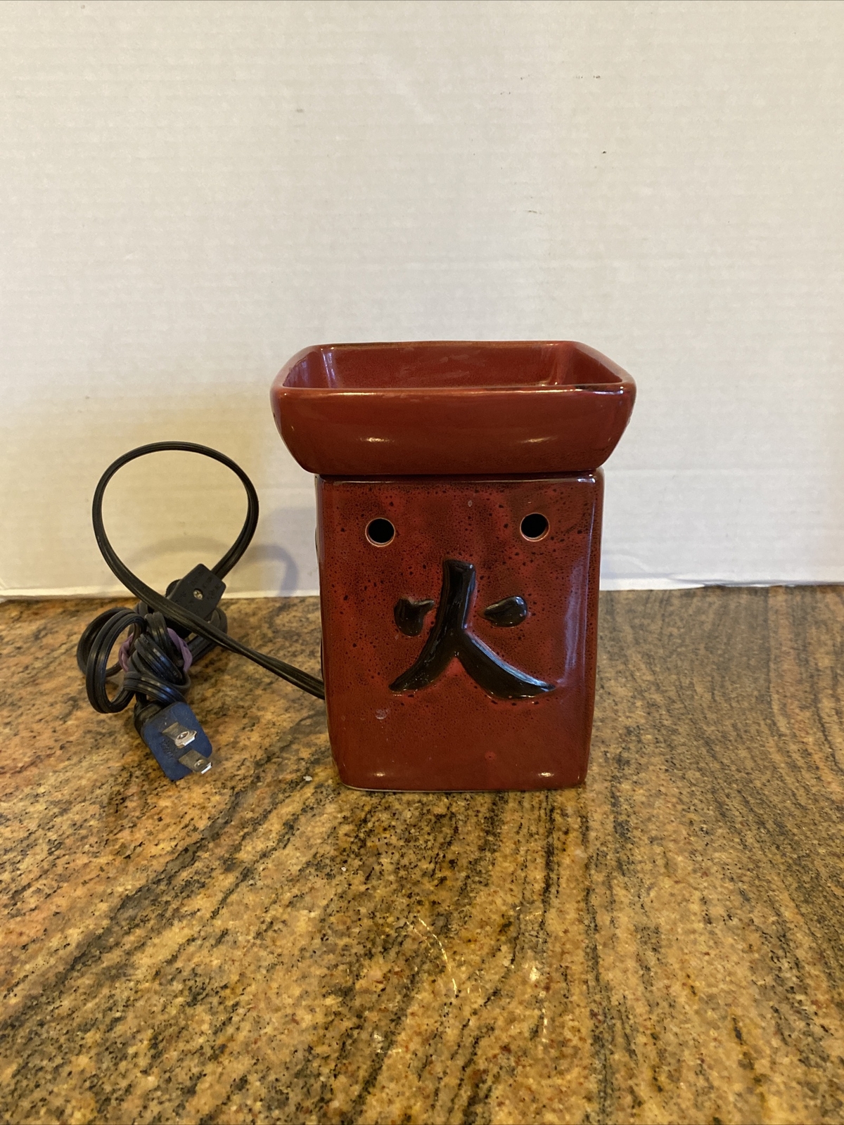 Scentsy Zensy Full Size Wax Warmer Red Asian Lettering Retired ...