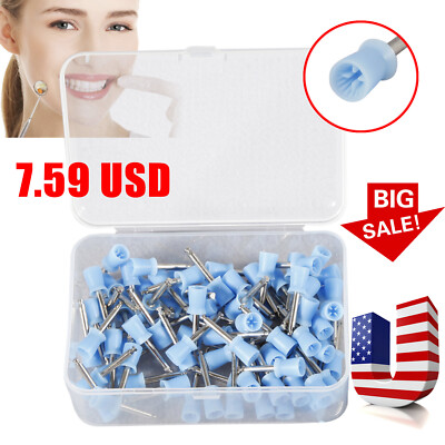 100 Pcs Dental Polishing Prophy Prophylaxis Cups Latch Type Rubber ...