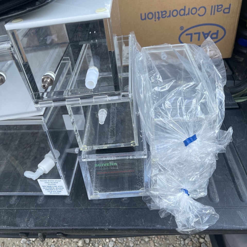 Lot Of (14) BRAINTREE VETEQUIP E-Z Anesthesia INDUCTION CHAMBER + Instruments | eBay