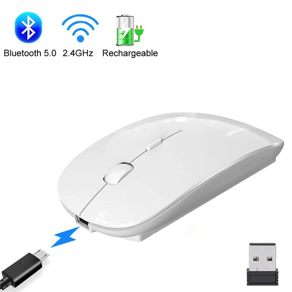 Bluetooth USB 2.4G Mouse Mice For Macbook Pro Air iPad iMac PC Slim ...