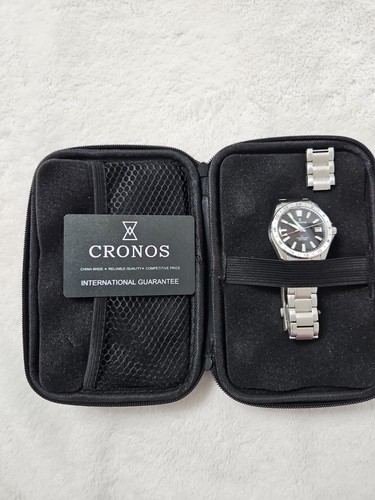 Cronos GMT Automatic Watch, Black Dial, Seiko NH34, Sapphire Crystal | eBay