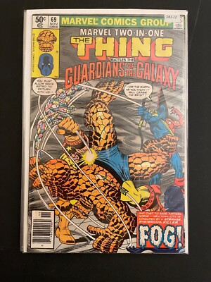 Marvel Two in One 69 Newsstand The Thing/Guardians Mid Grade 6.0 Marvel ...