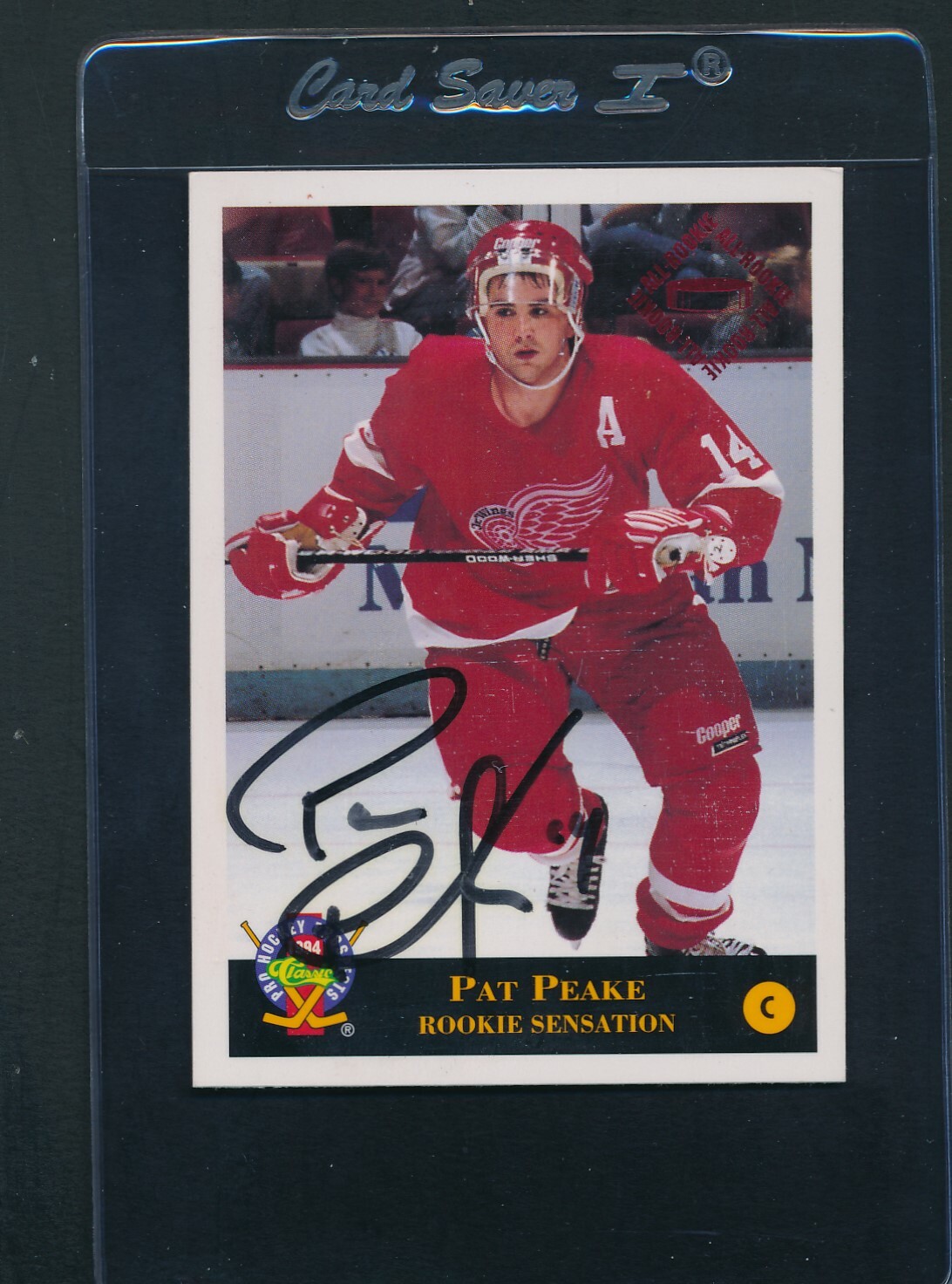 1994/95 Classic Pro Prospects #29 Pat Peake Red Wings Signed Auto ...