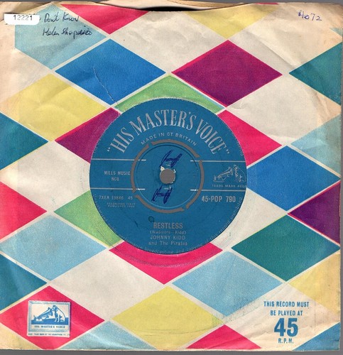 JOHNNY KIDD SINGLE HIS MASTER'S VOICE " RESTLESS " [UK] | eBay