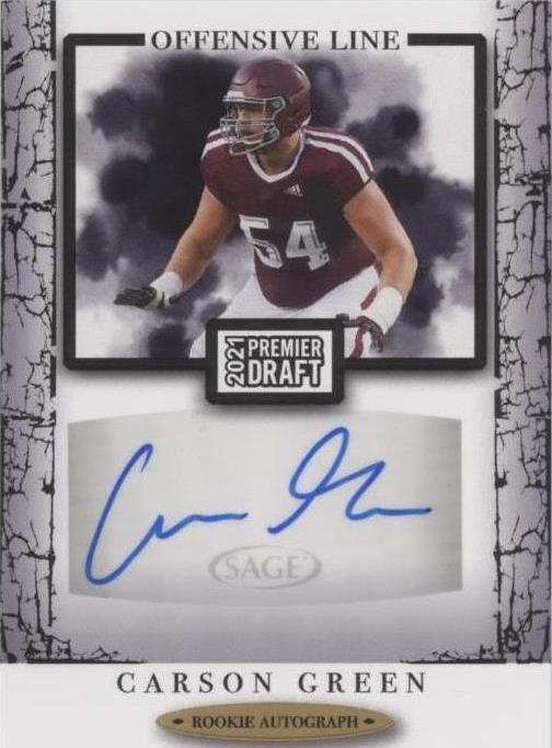 2021 Sage Premier Draft - Autographs Carson Green #A175 (AU, RC) for ...