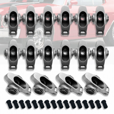 Stainless Steel Roller Rocker Arms Kit Fit Chevy SBC 327 350 400 1.5 ...