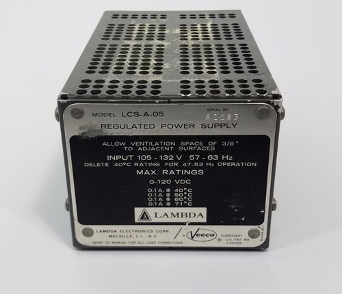 Lambda Regulated Power Supply LCS-A-05 0.1A Veeco 105-132V 57-63 Hz | eBay
