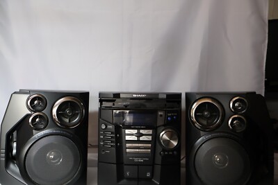 Sharp Component System CD-E99 CD Changer Radio Stereo Cassette w/ 2 ...