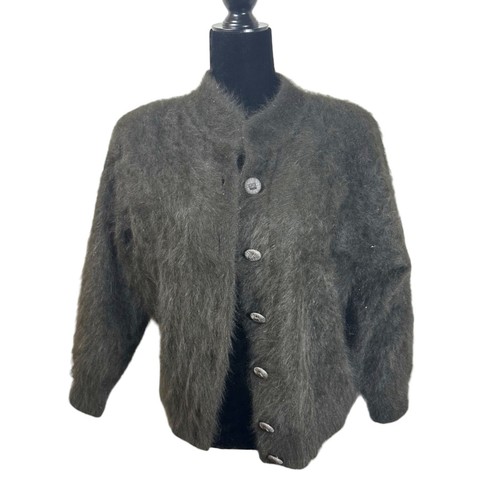 Venesha Angora Cardigan Brown Women's Size Small | eBay