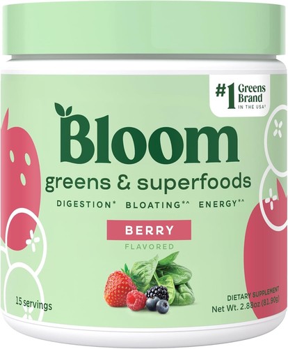 Bloom Nutrition Greens & Superfoods Powder, Probiotics for Digest ...