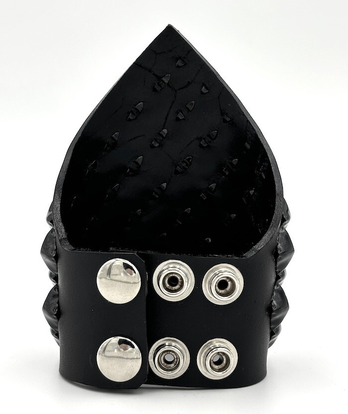 Mens Womens Black Pyramid Studded Leather Punk Rock Gauntlet Brand-new ...