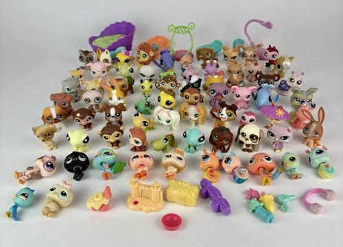 2000’s Littlest Pet Shop Lot LPS 72 Pets Plus Accessories 2 Gen. Dog ...