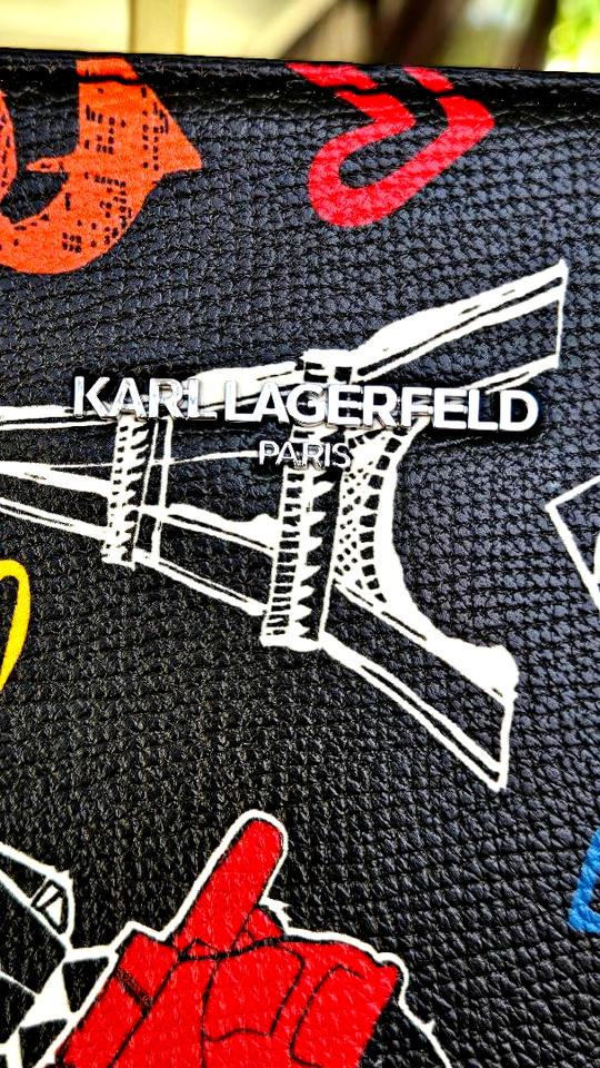 Karl Lagerfeld Adele Graffiti Tote NWT w/ Charm – Rare Print – MSRP ...