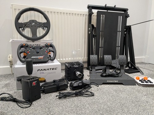 Fanatec Sim Racing Full Setup with SHH shifter & GT Omega wheel stand ...
