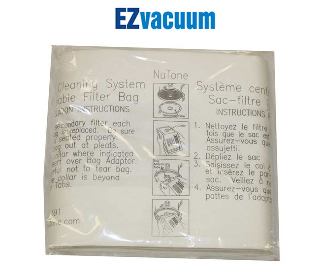 Nutone 391 Filter Bags for CV350, CV352, CV353, CV450, CV653, CV750 ...