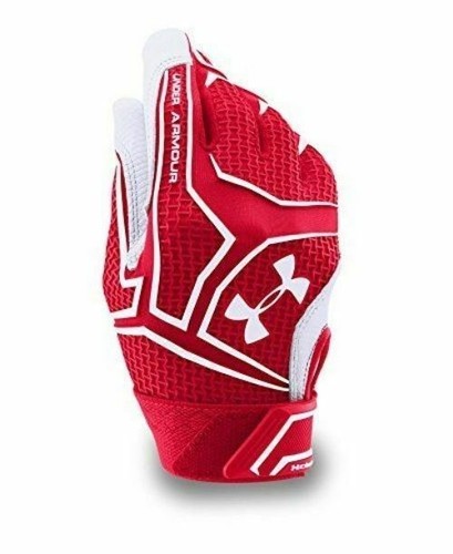 Under Armour Harper Hustle Youth Baseball Batting Gloves Red Size