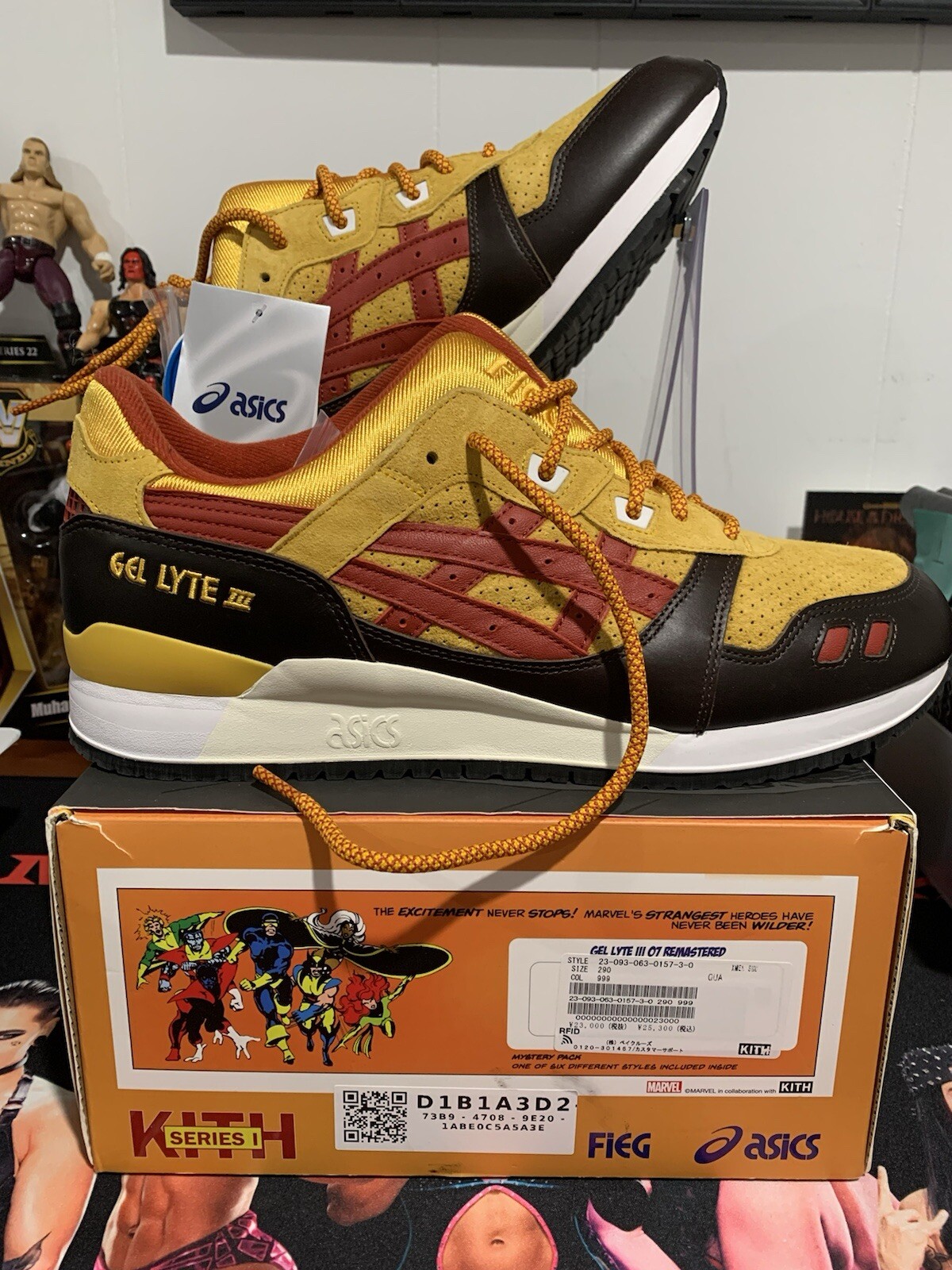 ASICS Gel-Lyte III '07 Remastered Kith Marvel X-Men Wolverine Size 11.5 ...