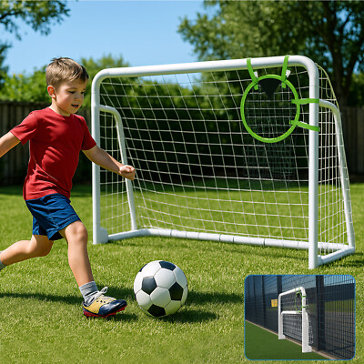 6x4/8x6/10x6.5/12x6/16x7ft Soccer Goals for Backyard, Foldable Steel ...