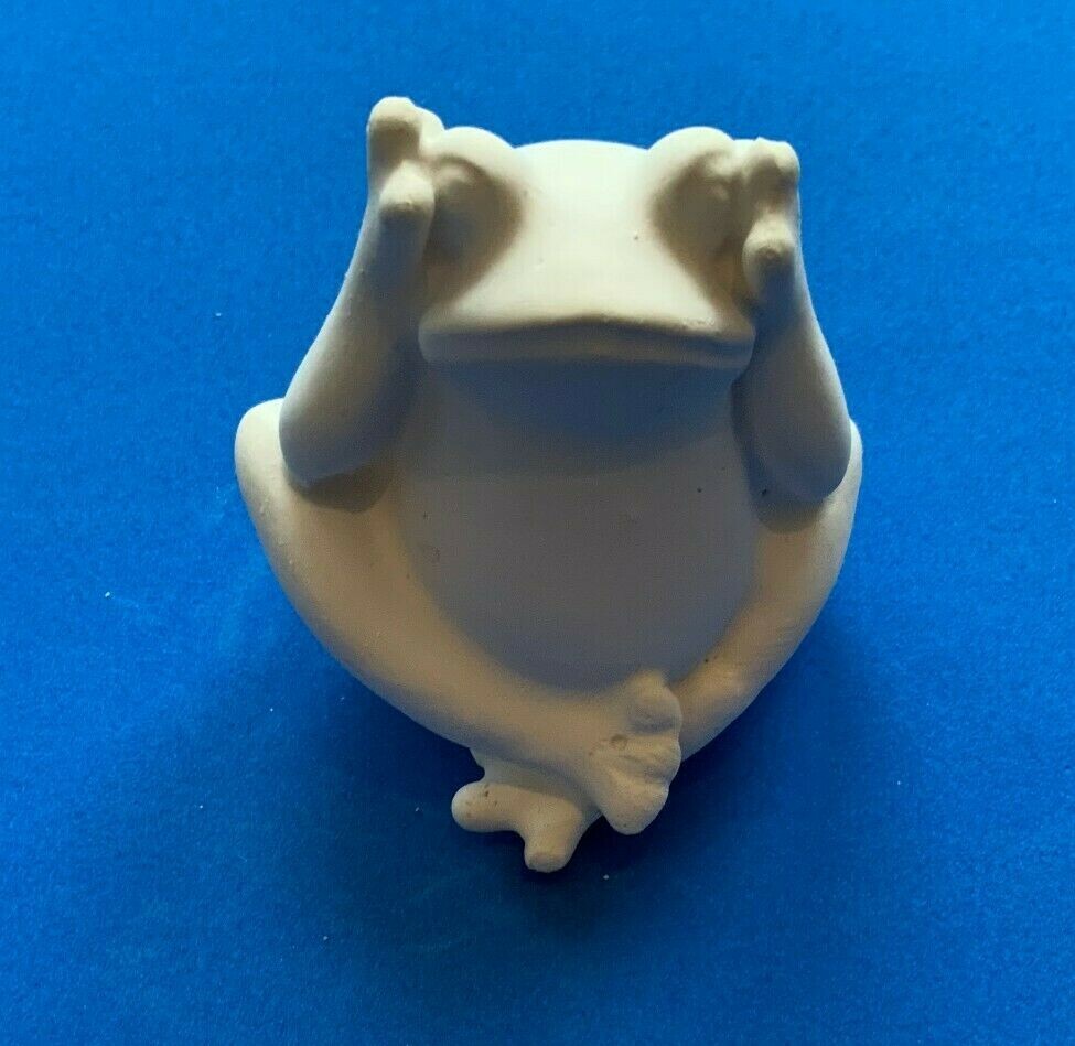 Latex frog mold cement plaster garden toad casting rubber mould 2.5"W x ...