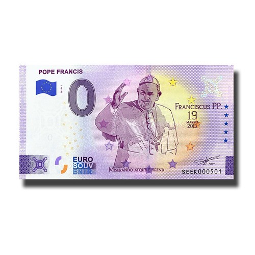 0 Euro Souvenir Banknote Pope Franciscus ERROR eddition Italy SEEK 2022 ...