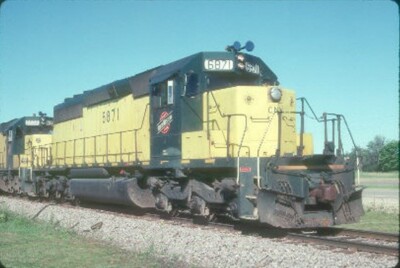 CNW 6871 SD-40-2 (NORTH WESTERN) --- Original Slide T6-4 | eBay