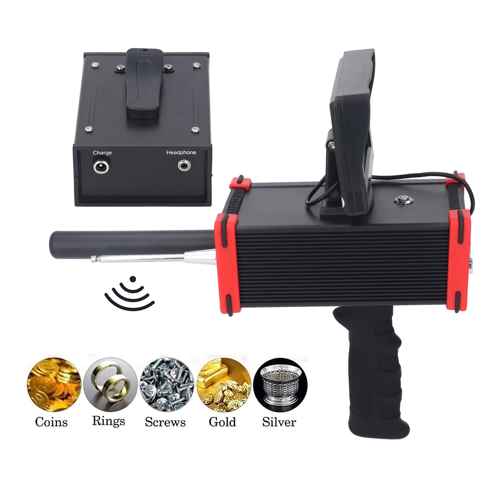 Underground Metal Scanner Finder LCD Screen Color Night Metal Detector ...