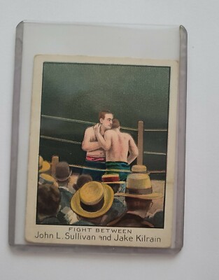 1910 John L Sullivan/Jake Kilrain Vintage T220 Mecca Cigarette Card ...