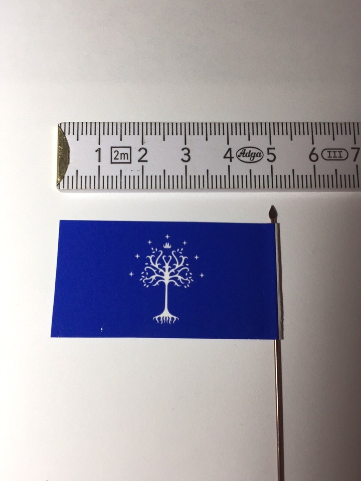 730) 1x 25mm 28mm LOTR Lord Of The Rings GONDOR Flag Blue NEW No.3 | eBay