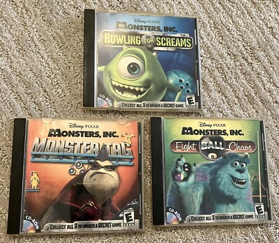 Set Of 3 Monsters, Inc CD-ROM Computer Games | eBay