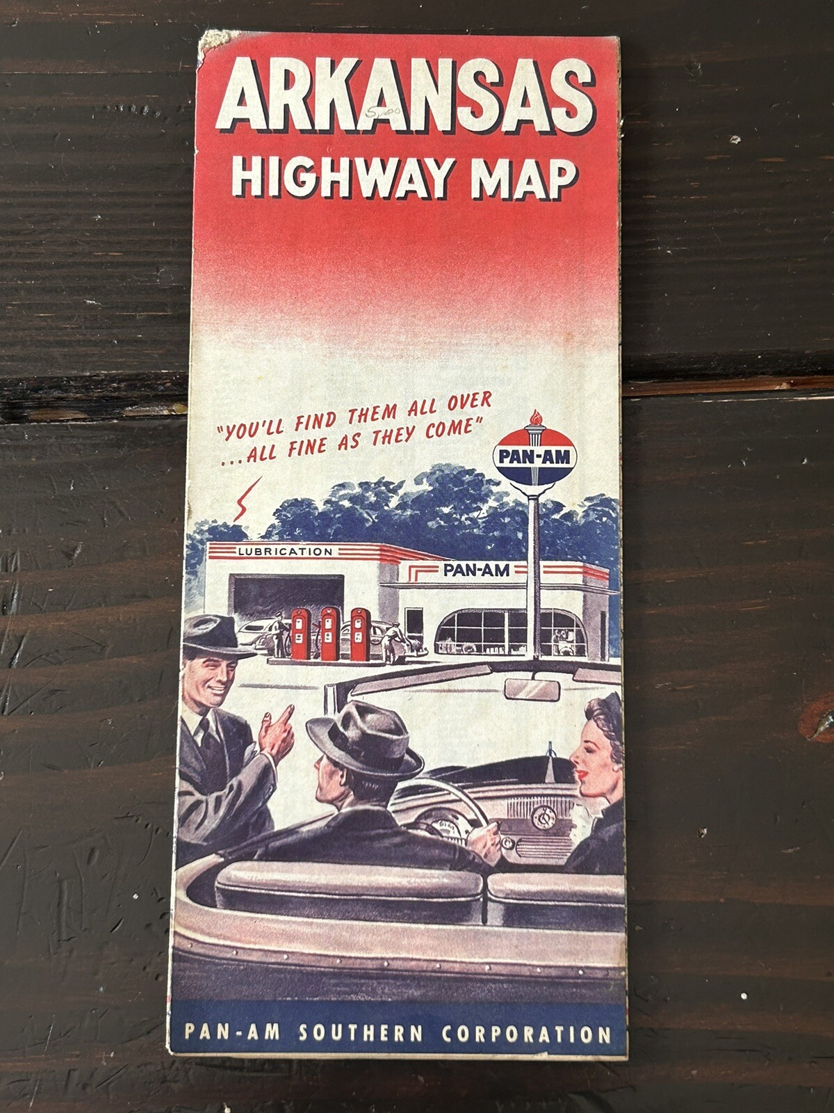Vtg Arkansas 1940s Pan-Am Highway Travel Road Paper Folding Map 1B24 | eBay