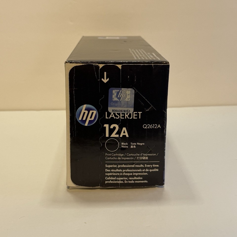 Genuine HP 12A (Q2612A) Laserjet Black Toner Print Cartridge Sealed ...