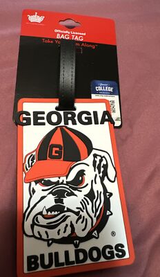 Georgia Bulldogs Luggage Bag Tag Luggage Name Tag NCAA BRIGHT COLORFUL ...
