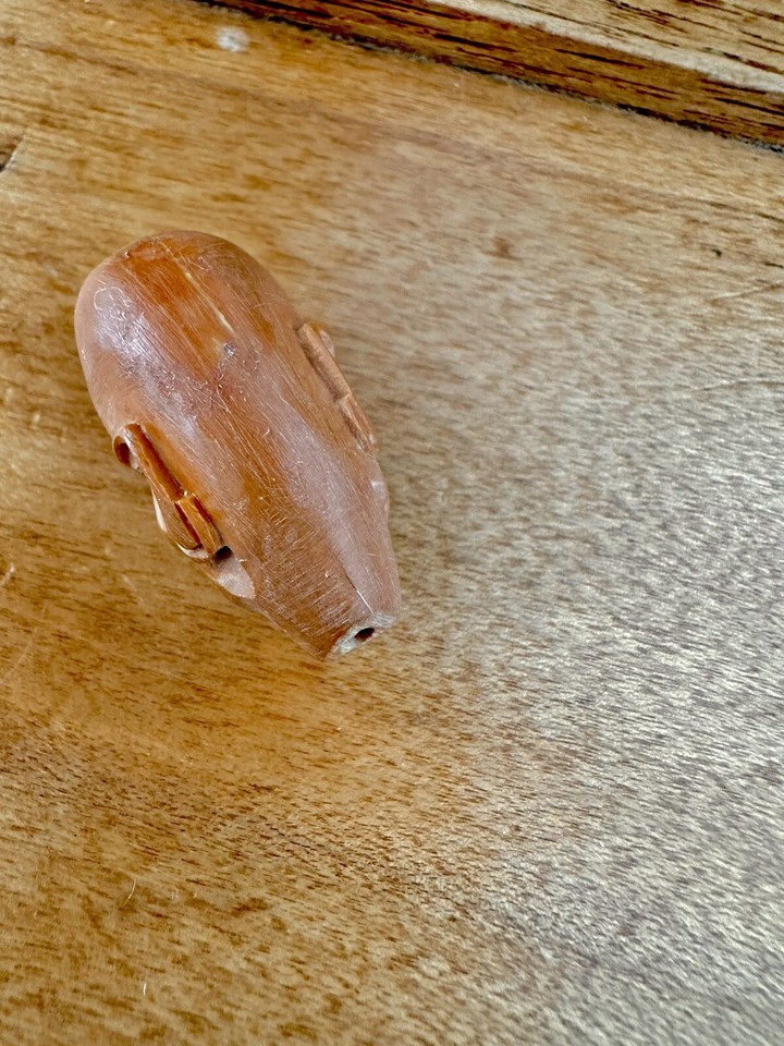 Antique Chinese Carved Nut Hediao Counting Bead Buddha God Face | eBay