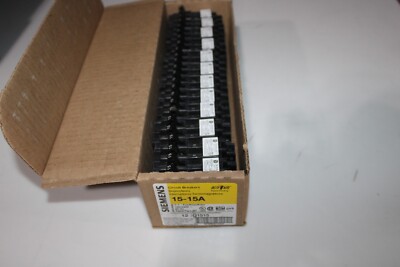 12 New Circuit Breaker Siemens Q1515 15/15 Amp Two 1 Pole Tandem Duplex ...