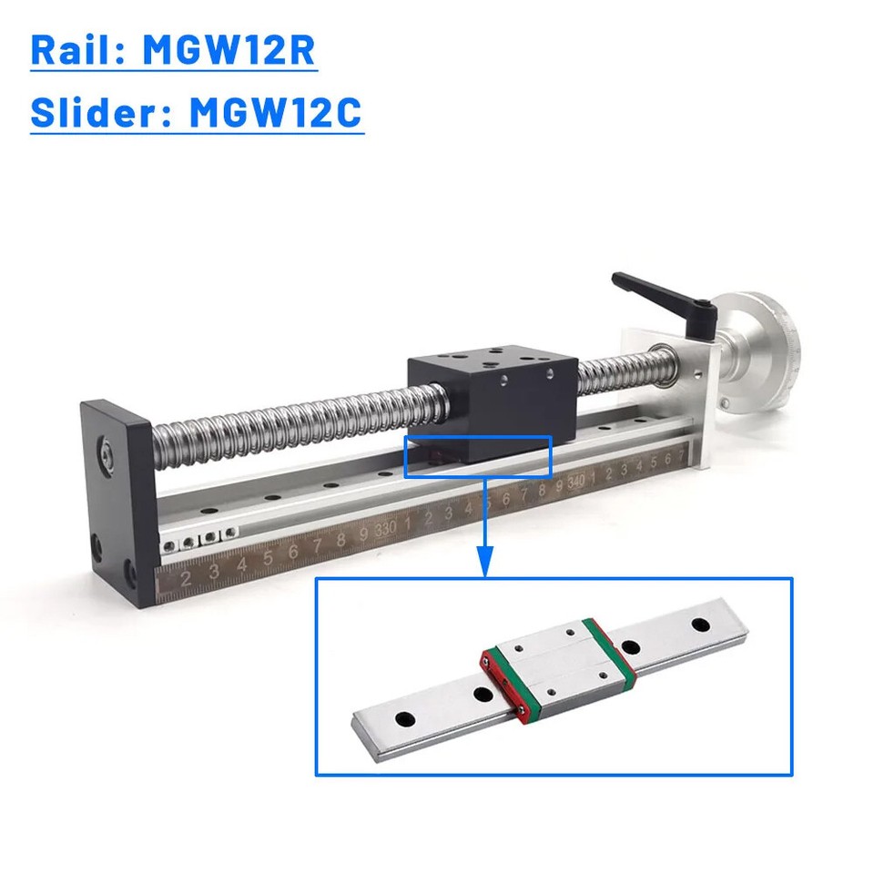 Mini Manual Ball Screw Slide Table Handwheel XY Positioner Linear Rail ...