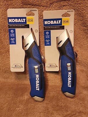 Lot of 2: Kobalt Quick-Open Retractable Utility Knife. Model 55916 | eBay
