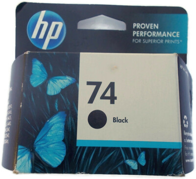 NEW SEALED - HP 74 Black Ink Cartridge CB335WN - Expires 07/2015 ...