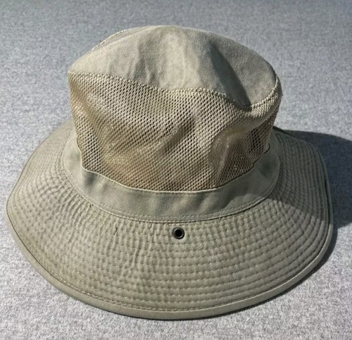 DPC Dorfman Pacific Bucket Hat Beige XL Cotton Mesh Sides Fishing Camp ...