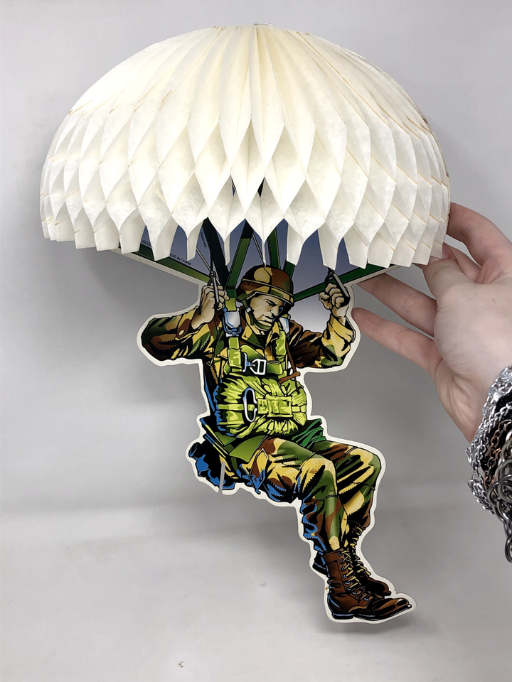 Rare Parachute GI Joe 1998 Cardboard Cut Out Fan Hasbro Contempo | eBay