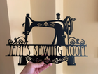 Personalized Sewing Metal Signs, Monogram Wall Decor, Custom Last Name ...
