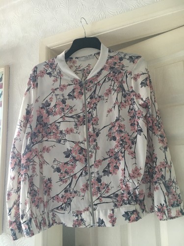 GEORGE PINK FLORAL ZIP UP TOP SIZE 16 | eBay UK
