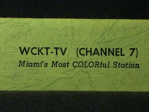 RARE! Original Unused Comb & Sleeve WCKT TV 7 " Miami 's Most COLORful ...
